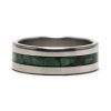 Titanium Ring With Malachite Inlay - Warren Rings